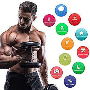 CNPGD Smart Watch, Fitness Tracker for Men Women, Bracelet Band with 24 Hour Body Temperature Heart Rate Monitor Blood Pressure Blood Oxygen(SpO2) Waterproof smartwatch for iPhone Android Phones