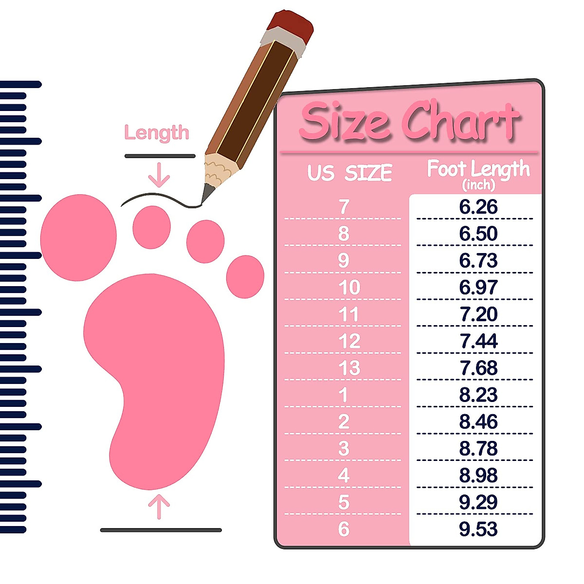 K KomForme Kids Girls & Boys Rain Boots with Easy-on Handles Waterproof Outdoors