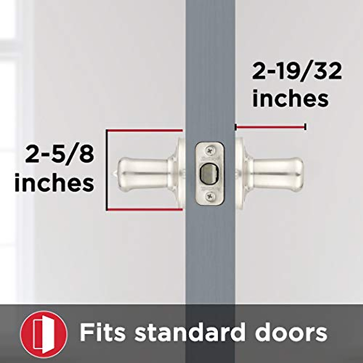 Kwikset 97300-728 Tustin Door Handle Lever with Traditional Wave Design for Home Bedroom or Bathroom Privacy in Polished Chrome