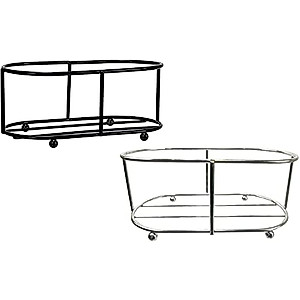 Jolitee Stainless Steel Caddy Bundle: One Silver, One Farmhouse Black