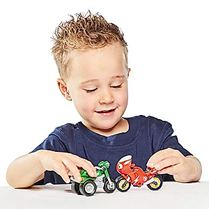 Ricky Zoom & DJ 2 Pack – 3-inch Action Figures – Free-Wheeling, Free Standing Toy Bikes for Preschool Play, Multi