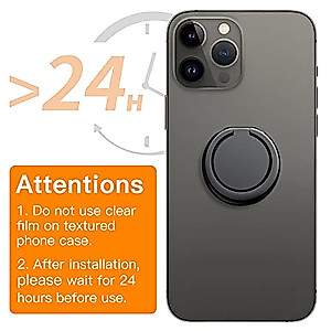 JETech Cell Phone Ring Holder, 360 Degree Rotation Metal Finger Grip Adjustable Cellphone Stand for Magnetic Car Mount, Compatible with iPhone, Galaxy, Pixel and More Smartphone (Black)