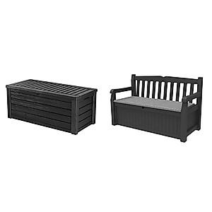 Keter Westwood 150 Gallon Storage Bench Solana 70 Gallon Storage Bench