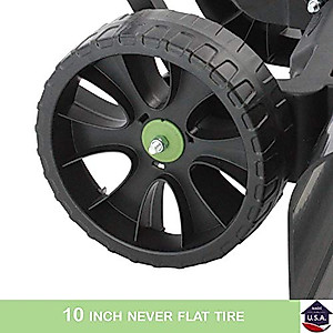 Pro Premium 30 inch SnoDozer Rolling Pusher Shovel on Wheels with Heavy Duty Flip-It Bi-Directional Angled Blade for Snow Removal of Drive & Walkway | Clean Barn Grain Plow | Made in USA | Model P775