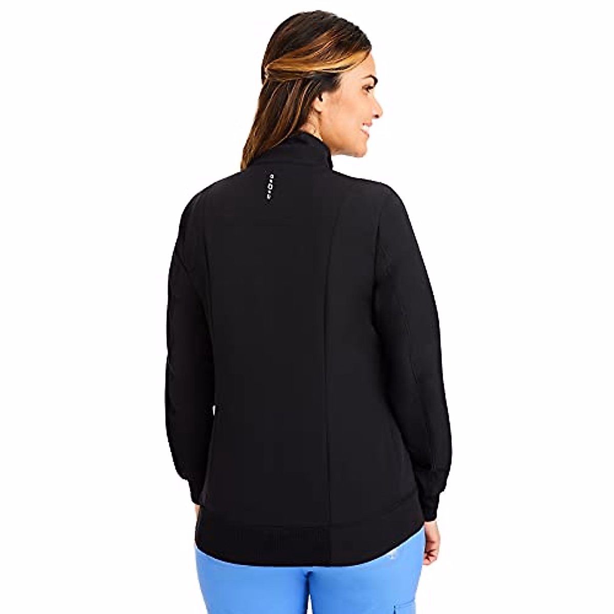 Healing Hands Womens Scrub Jacket 2 Pocket HH360 5067 Carly Zip Up Stylish Women Jacket Black L