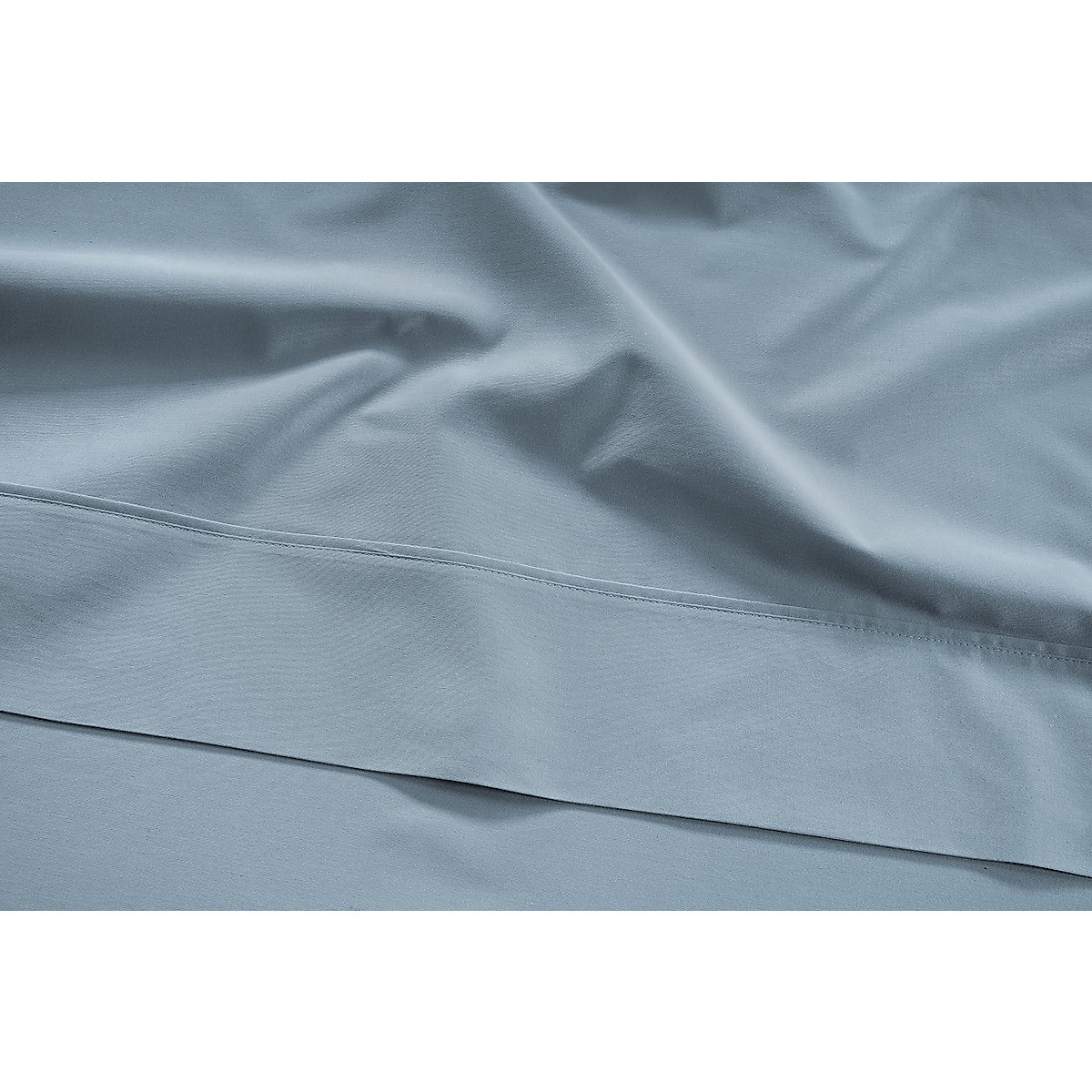 LANE LINEN 450TC 100% Cotton Sheets Twin Size, Mercerized Cotton Fully Elasticized Sateen Weave Twin Sheet Set, Soft and Comfy Hotel Like Thick Sheet, Natural Cooling Bed Sheet - French Blue