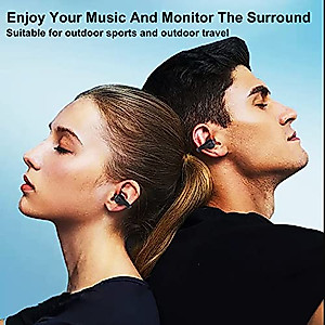 Mudtun Wireless Ear Clip Bone Conduction Headphones Bluetooth 5.3 for Android iPhone, Small Ear Clips Ear Buds Mini Light-Weight Open Ear Earbuds for Sports Running Cycling Workout, Yellow