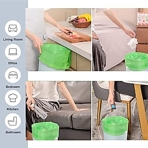 Biodegradable Trash Bags - YUEYA 2.6 Gallon 100 Count Garbage Bags for Home, Kitchen, and Yard Waste Disposal (Green)