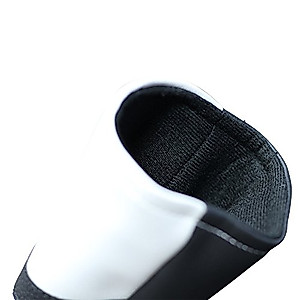 Majek Retro Golf Headcover White Red and Black Vintage Leather Style #5 Fairway Wood Head Cover Classic Look