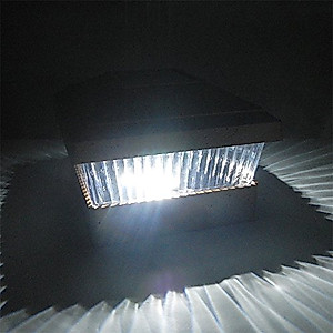 iGlow 18 Pack Copper Outdoor Garden 5 x 5 Solar LED Post Deck Cap Square Fence Light Landscape Lamp PVC Vinyl Bronze