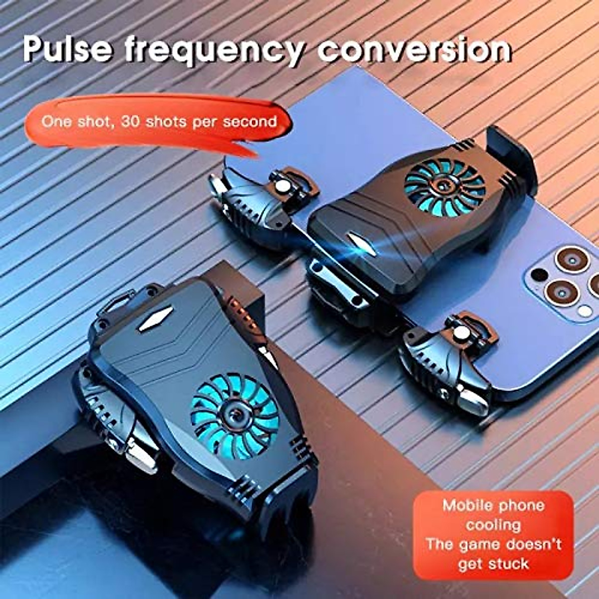 BBSJ Niversal Mobile Phone Game Cooler System Cooling Fan Gamepad Stand Radiator Gaming Controller Joystick Accessory for Smart Phone
