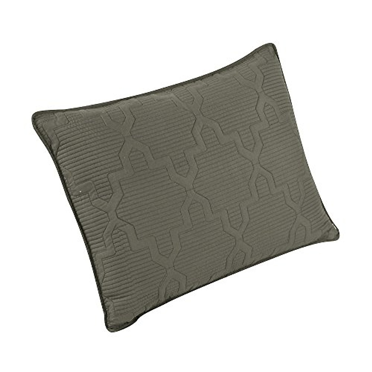 Brielle Home Casablanca, Reversible King Sham Set, Russet Red/Dark Grey