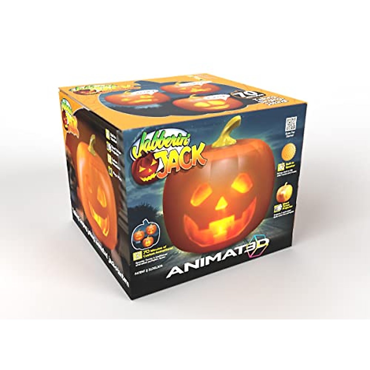 Mindscope Jabberin Jack Talking Animated Pumpkin with Built in Projector & Speaker Plug'n Play