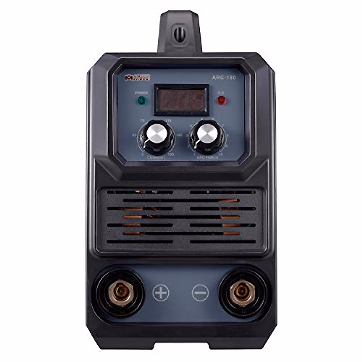 AMICO Professional Welding Machine, 180 Amp Stick Arc DC Welder, 80% Duty Cycle, 100~250V Wide Voltage