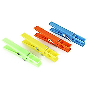 Set of 96 Multi-Colored Black Duck Brand Plastic Clothespins