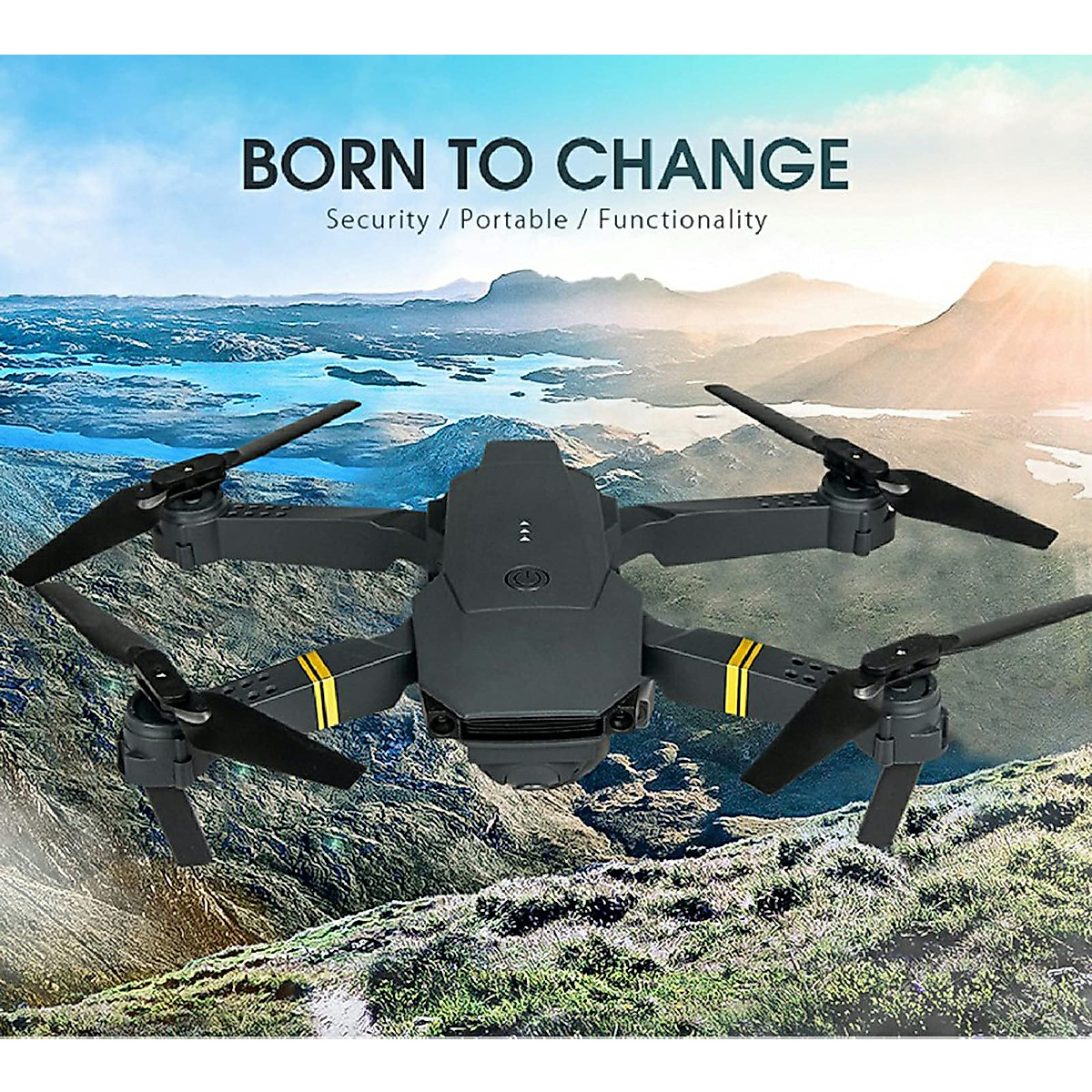 Drone with Camera for Kids and Adults | 720P/1080P/4K HD Wide Angle FPV Live Video | RC Quadcopter Helicopter One Key Start, Gravity Control, Altitude Hold, Headless Mode, Waypoints Functions (4K)