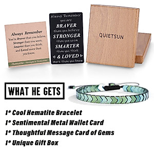 Quietsun Easter Basket Stuffers for Adults Teen Boys Gift Ideas Kids Teenage Mens Bracelet Boyfriend Him Son Grandson Confirmation Cool 13 Year Old Birthday Graduation Christmas Stocking Valentines