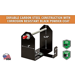 Buyers Products LT40 Weed Wacker Commercial Trimmer Line Holder, with Mounting Hardware & Low Profile Steel Bracket Supports 3 Pound Spools for Landscape Trailer Organization Accessories, Black