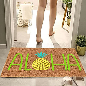 AKWFUNZ Home Doorway Rug Cartoon Pineapple Pattern and Funny English Sentence Print Fashion Mat
