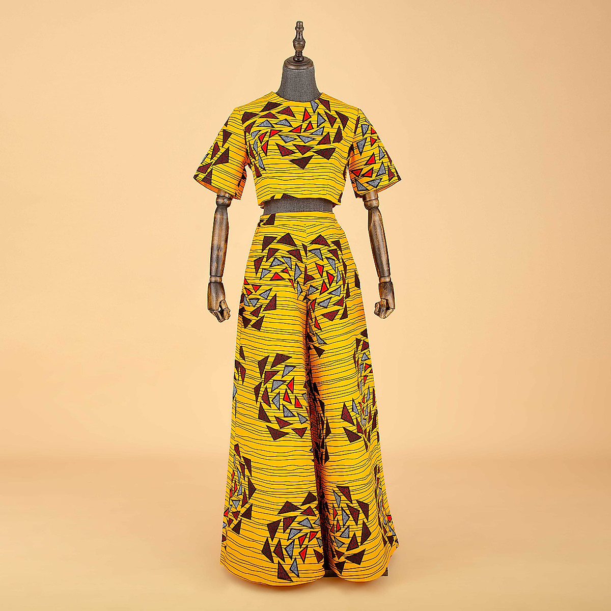 Private Customized Tracksuit Set for Women African Print Tops and Ankara Pants Plus Size Dashiki Clothing Tracksuit Outfits Wax Cotton 649 XXS