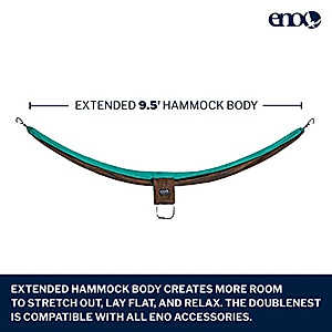 ENO DoubleNest Hammock Prints - Fade Teal/Chartreuse