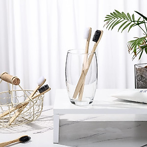 Vesici 200 Pieces Bamboo Toothbrushes Bulk Soft Bristles Toothbrushes with Micro Fur Ultra Wooden Bamboo Tooth Brushes Manual Toothbrushes for Adults Travel Family Hotel Use Individually Packaged