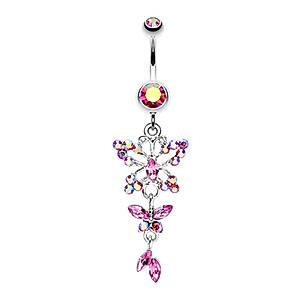 Glam Butterfly Fall Fancy WildKlass Belly Button Ring