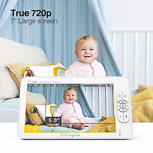 Babystar Baby Monitor, 3.2" Video Baby Monitor with Camera and Audio, Baby Nursery Camera, Two Way Talk, Room Temperature, 7 Lullabies, 960ft Range and Keep Eyes on Babies with Night Vision