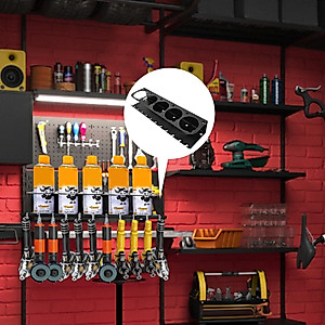 Spray Bottle Holder Rack | Wall Mounted Holder Rack Aerosol Storage Rack | Heavy Duty Organizer Tool Steel 5 Holes Bottle Holder for Paint Can & Spray Can
