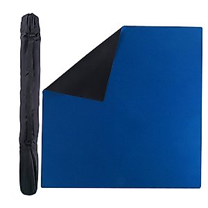 GSE Games & Sports Expert 32" x 32" Inches Rubber Anti-Slip Playmat, Mahjong, Dominoes, Poker Cards and Board Games Tabletop Cover Mat with Carrying Bag (Blue)