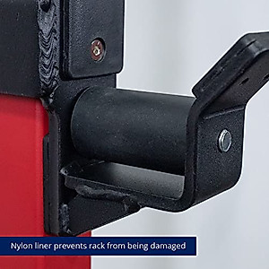 Titan Fitness T-3 Series Roller J-Hooks, Rated 1,000 LB Per Pair, Power Rack Attachment, Smooth Barbell Racking