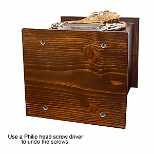 American Flag and Eagle Custom Engraved Large Wooden Cremation Urn