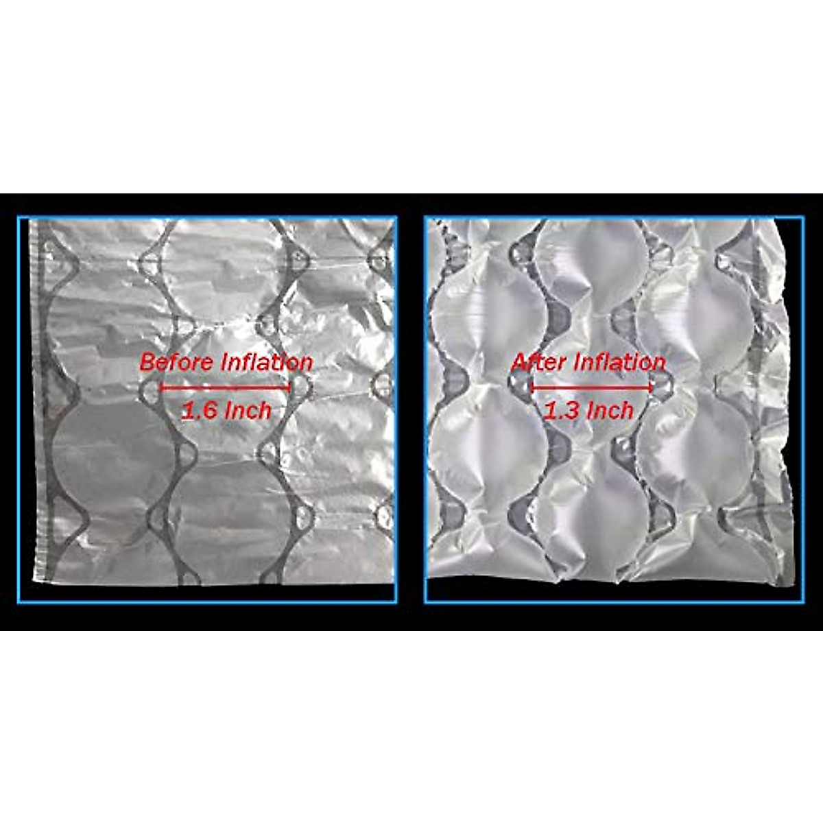 OASD Air Cushion Films 985Ft Length Air Pillow Bubble Bags Film 15.8 Inch Width PE Air Cushion Wrap Machine Film Roll Bubble Bags Film