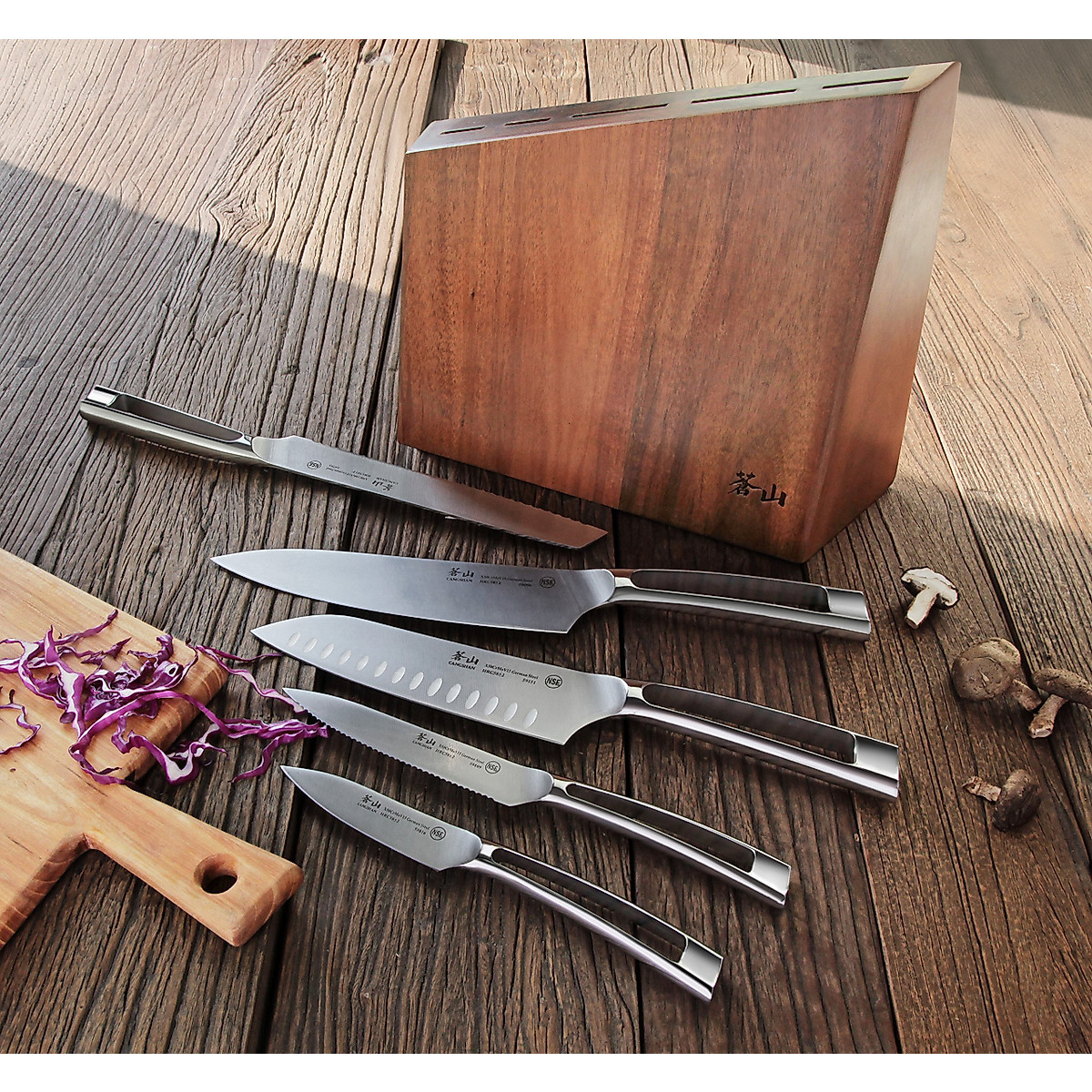 Cangshan N1 Series 59205 6-Piece German Steel Forged Knife Block Set, Oprah's Favorite Things 2017