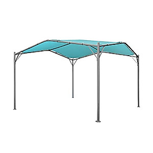 Christopher Knight Home Gladys Outdoor 11.5' x 11.5' Modern Gazebo Canopy, Teal and Silver