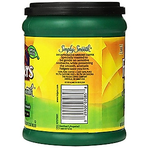 Folgers Simply Smooth Decaf Ground Coffee, Mild Roast, 11.5 Ounce (Packaging May Vary)