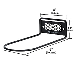 J JACKCUBE DESIGN Black Metal Floating Shoe Display Shelves for Wall Mount, Set of 6 Sneaker Showcase Organizer Rack Display -MK1068A