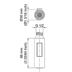 7Trees Universal Replacement Part Bathroom Kitchen Faucet Pull-Out Spray Head Water Nozzle Chrome Polished (Chrome Polished)
