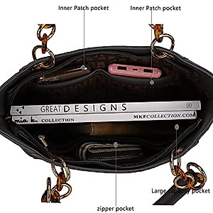 MKF Collection Shoulder Bag for Women, PU Leather Pocketbook Top-Handle Crossbody Purse Tote Satchel Handbag Mustard