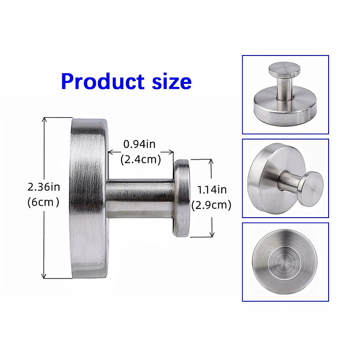 ONUNWU Luxe Hold No-Drill Hooks, Upgraded Suction Cup Hooks for Shower, Removable Reusable Stainless Steel Waterproof Suction Cup Hooks, Shower Hooks for Kitchen,Glass,Window,Mirror (2, Rose Gold)