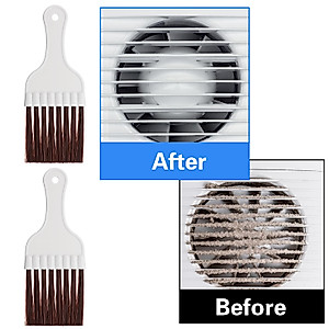 Gjinxi 2 Pcs Air Conditioner Condenser Fin Cleaning Brush, Small Refrigerator Radiator Coil Cleaning Whisk Brush, Plastic AC HVAC Evaporator Coil Cleaner Brush Tools