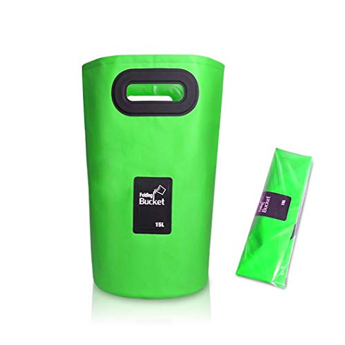 AINAAN Portable Folding Bucket- Great for Camping Traveling Hiking Fishing Boating Gardening（Green）