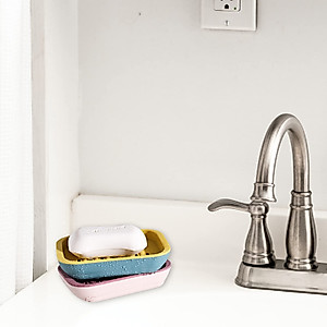 XIACIBDUS 4PCS Soap Dish, Soap Holder for Bar Soap, Soap Saver with Removable Drip Tray, Shower Soap Holder with 4 Foaming Mesh for Shower Wall Bathroom