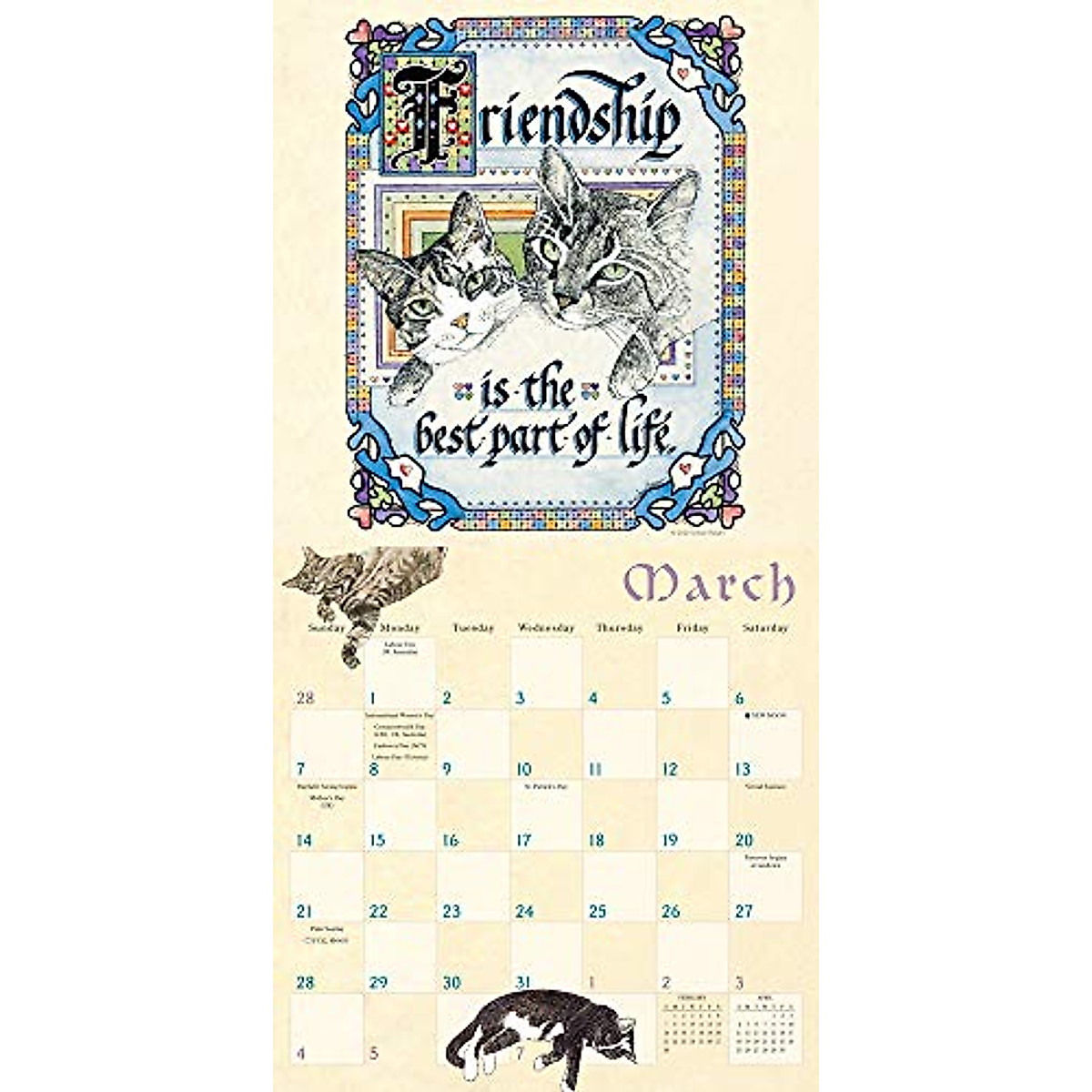 2021 The Proverbial Cat Feline Inspirations 16-Month Wall Calendar