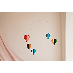 Flensted Mobiles 5 Balloon Hanging Nursery Mobile - 26 Inches - High Quality Cardboard