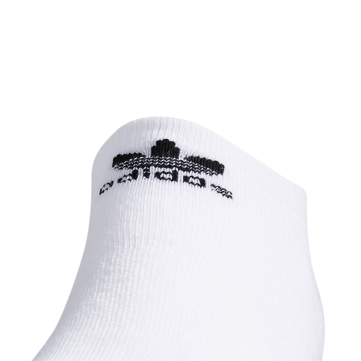 adidas Originals Big & Tall Trefoil No Show Socks (6-Pair), White, X-Large