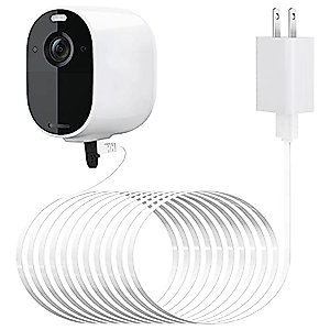 ALERTCAM 30Ft/9m Power Adapter for Arlo Essential Spotlight, Weatherproof Outdoor Power Cable Continuously Charging Your Arlo Essential Camera - White