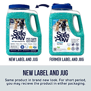Safe Paw Ice Melt - Pet & Kid Friendly, Salt-Free & Chloride-Free, Safe for Concrete, Driveways & Sidewalks | Long-Lasting & Fast- Snow & Ice Melter for Winter Use - 3X Longer Effect
