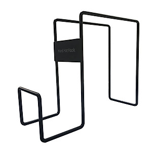 Lionshop Sturdy Steel Hard Hat Rack,Heavy Duty Hard Hat Holder for Truck Seat with Back Mount, Black Coated