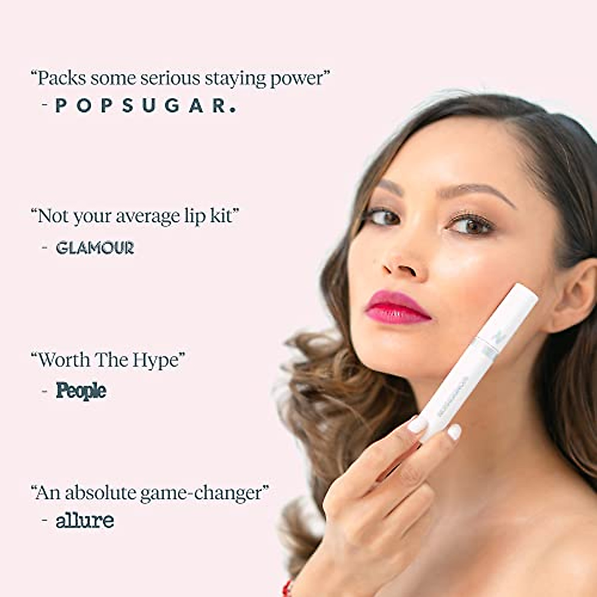 Wonderskin Wonder Blading Peel and Reveal Lip Stain, Long Lasting Lip Tint, Transfer Proof, Matte Lipstick Waterproof Lip stain (Lovely)